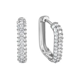 Vivance Paar Creolen »925/- Sterling Silber rhodiniert Zirkonia« weiß + weiß one-size Edle Creolen aus 925/- Sterling Silber rhodiniert