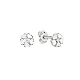 Vivance Paar Ohrstecker »925/- Sterling Silber rhodiniert Herz glanz« weiß + weiß one-size Bezaubernde Ohrstecker aus 925/- Sterling Silber rhodiniert
