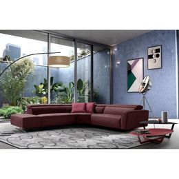 Egoitaliano Ecksofa »Stefanie-e, Designsofa der Extraklasse, bequem mit hohem Sitzkomfort« mit Relaxfunktion und verstellbaren Kopfteilelementen...