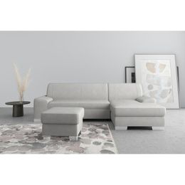 DOMO collection Ecksofa »Anzio L-Form, whlw. Bettfunktion, Federkern, hochwertig, Breite 271 cm« Mit Bettfunktion, Recamiere rechts,...