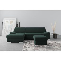 DOMO collection Ecksofa »Anzio L-Form, whlw. Bettfunktion, Federkern, hochwertig, Breite 271 cm« Ohne Bettfunktion, Recamiere links, Samtoptik,...