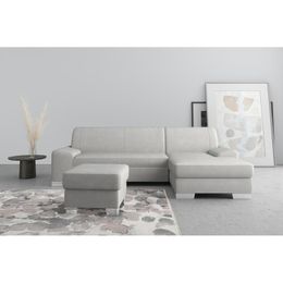 DOMO collection Ecksofa »Anzio L-Form, whlw. Bettfunktion, Federkern, hochwertig, Breite 271 cm« Ohne Bettfunktion, Recamiere rechts,...