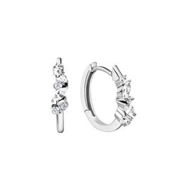 Vivance Paar Creolen &raquo;375/- Wei&szlig;gold glanz Zirkonia&laquo; wei&szlig; + wei&szlig; one-size Moderne Klappcreolen aus 375/- Wei&szlig;gold