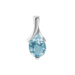 Vivance Kettenanhänger »925/- Sterling Silber rhodiniert Blautopas« () weiß one-size Edler Anhänger aus 925/- Sterling Silber rhodiniert