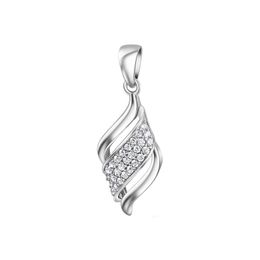 Vivance Kettenanhänger »925/- Sterling Silber rhodiniert Zirkonia« () weiß one-size Edler Anhänger aus 925/- Sterling Silber rhodiniert
