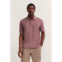 Bugatti Poloshirt »Modern Fit« Basic Essential aus Baumwolle 730-rose L L Modern Fit: Schlank, aber nicht eng