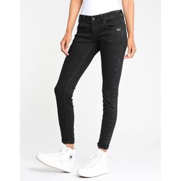 Gang Skinny-fit-Jeans »Jeans Skinny fit 94FAYE« black denim 27 - Normalgrößen Normalgrößen 27 Skinny Fit Jeans mit mittlerer Leibhöhe und...