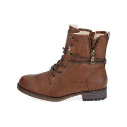 Mustang Shoes Schnürstiefelette »Stiefelette Lederimitat« Cognac 36 36 Verschluss: Schnürung