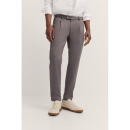 Bugatti Bundfaltenhose »Tapered Fit« mit Flexcity Jersey Stretch 80-braun 33 - Länge 32 Länge 32 33 Tapered Fit: Bequem mit schmalem Beinverlauf