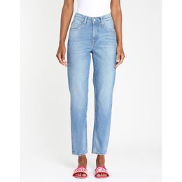 Gang Mom-Jeans »Jeans Momfit 94FLORA« blau 31 - Normalgrößen Normalgrößen 31 Slim Mom Fit Jeans mit hoher Leibhöhe und verkürzter Beinlänge
