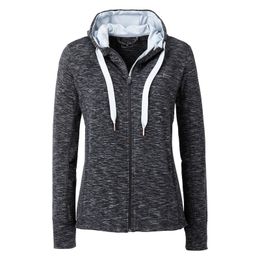 DEPROC Active Kapuzensweatshirt »SWEAT GILFORD MELANGE WOMEN« aus funktionalem Piqué-Fleece anthrazit 48 (XL) 48 (XL) Gemütliche Fitnessjacke mit...