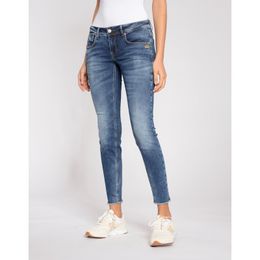 Gang Skinny-fit-Jeans &raquo;Jeans Skinny fit 94FAYE CROPPED&laquo; blau 33 - Normalgr&ouml;&szlig;en Normalgr&ouml;&szlig;en 33 Skinny Fit Jeans mit niedriger Leibh&ouml;he und...