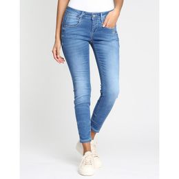 Gang Skinny-fit-Jeans »Jeans Skinny fit 94NELE X-CROPPED« blau 25 - Normalgrößen Normalgrößen 25 Skinny Fit Jeans mit mittlerer Leibhöhe uns stark...