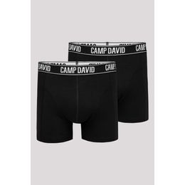 CAMP DAVID Boxershorts Herren Gr&ouml;&szlig;e L schwarz / wei&szlig;