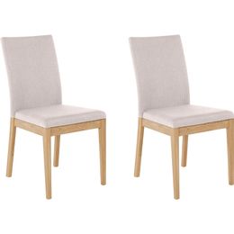 Stuhl Home Affaire "Dendres", beige, B:46cm H:94cm T:60cm, Polyester, Stühle