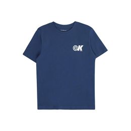 Calvin Klein Jeans T-Shirt 'Seasonal' Jungen Größe 116 blau / weiß