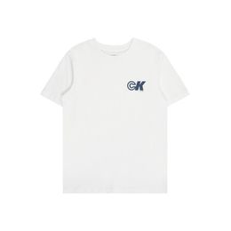 Calvin Klein Jeans T-Shirt 'SEASONAL' Jungen Größe 170/176 dunkelblau / offwhite