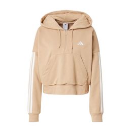 adidas Sportswear Sportsweatshirt 'Essentials' Damen Größe XS dunkelbeige / weiß