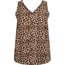ZIZZI Top 'Caanni' Damen Gr&ouml;&szlig;e XXL beige / hellbraun / schwarz