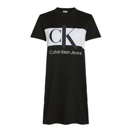 Calvin Klein Jeans Kleid Damen Größe 42 schwarz / weiß Winterkleid