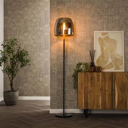 Present Time Hoyz-Kollektion – Stehleuchte 1L Drift Glass – Rauchgraues Glas