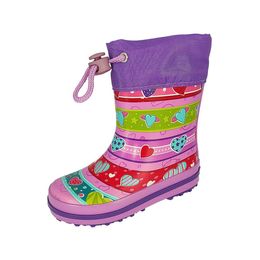 Beck Gummistiefel 'Joy' Mädchen Größe 26 grün / lila / rosa / rot