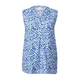 Only Carmakoma Blusentop 'CARSONYALI' Damen Gr&ouml;&szlig;e 5XL marine / royalblau / hellblau / wei&szlig;