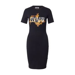Versace Jeans Couture Kleid Damen Gr&ouml;&szlig;e 40 goldgelb / schwarz / wei&szlig; Winterkleid