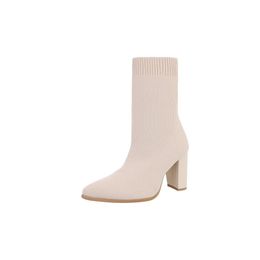 Ital-Design Stiefelette Damen Gr&ouml;&szlig;e 36 beige Winterschuhe