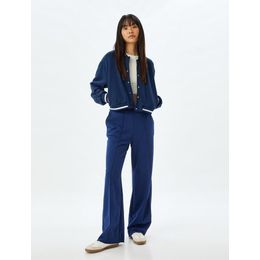 KOTON Zip-Up Hoodie female Blue size XXL