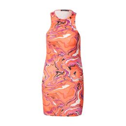 Nasty Gal Kleid Damen Gr&ouml;&szlig;e 38 dunkellila / orange / hellpink / schwarz / wei&szlig; Winterkleid
