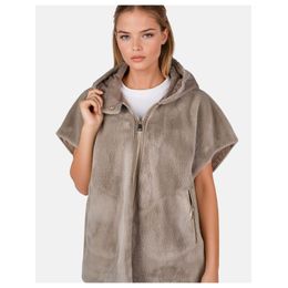 WHITE LABEL Poncho-Weste in grau | Gr.: 36