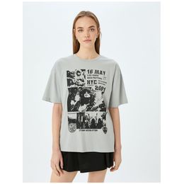 KOTON T-shirt in Grau | Gr.: L