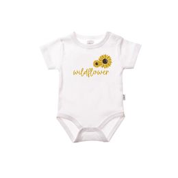 Liliput Kurzarmbody 'Wildflower' Jungen Gr&ouml;&szlig;e 86/92 gelb / wei&szlig;