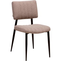 Esszimmerstuhl OMG DESIGN "Dirk", braun (toffee, schwarz), B:46cm H:85cm T:62cm, Stühle, moderner Boucle Bezug, bequem gepolstert