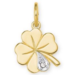Amor Pendant 'Kleeblatt, 9038923' female Gold size One Size