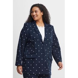 Fransa Curve Blazer 'Blenda' Damen Gr&ouml;&szlig;e 44 navy / wei&szlig;
