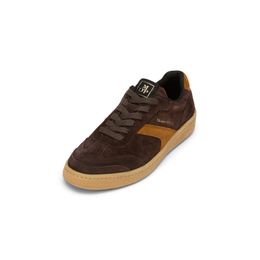 Marc O'Polo MARC O'POLO Damen Sneaker "aus weichem Veloursleder", Gr. 42schwarz earth, caramel, Obermaterial: 80% Leder, 20% Polyurethan, unifarben, Schuhe