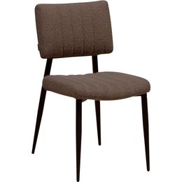 Esszimmerstuhl OMG DESIGN "Dirk", grau (mouse, schwarz), B:46cm H:85cm T:62cm, Stühle, moderner Boucle Bezug, bequem gepolstert