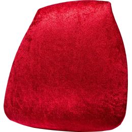 Sitzauflage Essentials, B:38,5cm H:2,5cm T:40cm, rot, Baumwolle, Kunstleder, Polsterauflagen, "Sitzkissen", Velourkissen für Napoleon-, Tiffany-Stühle