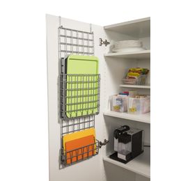 Ruco H&auml;ngeregal "Profi", silber, Wohnzimmer, Regale, Schrankt&uuml;r-Organizer, Ideal f&uuml;r Schneidebretter, Topfdeckel etc.
