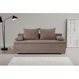 Schlafsofa WERK2, B:206cm H:88cm T:91cm, beige, 95% Polyester, 5% Nylon, Kinderzimmer, Sofas, "Biggi komfortabel & elegant, Schlaffunktion,