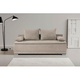 Schlafsofa WERK2, B:206cm H:88cm T:91cm, beige, 95% Polyester, 5% Nylon, Kinderzimmer, Sofas, "Biggi komfortabel & elegant, Schlaffunktion,