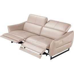 2,5-Sitzer Egoitaliano "Dafne, elegantes Designsofa mit hohem Sitzkomfort", wei&szlig; (paper), B:208cm H:97cm T:108cm, Leder &raquo;BULL&laquo; (echtes Rindsleder). Geschliffenes, pigmentiertes und behandeltes Rindsleder mit einer Dicke von 1, 3-1, 5 mm. Dieses Leder zeigt eine ziemlich weiche Hand mit einem halb undurchsichtigen Aussehen. Es handelt sich um ein gesch&uuml;tztes Leder. Eine leichte Deckschicht sch&uuml;tzt 