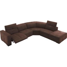 Ecksofa Egoitaliano, B:300cm H:100cm T:274cm, beige, Leder »BULL« (echtes Rindsleder). Geschliffenes, pigmentiertes und behandeltes Rindsleder mit