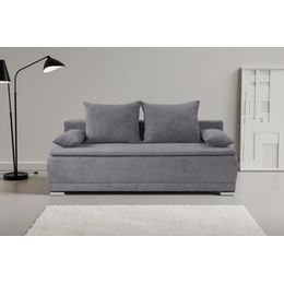Schlafsofa WERK2, B:206cm H:88cm T:91cm, grau, 95% Polyester, 5% Nylon, Kinderzimmer, Sofas, "Biggi komfortabel & elegant, Schlaffunktion,