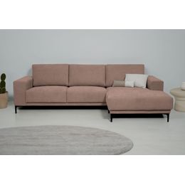 Ecksofa OTTO HOME, B:280cm H:85cm T:152cm, braun, 90% PES, 10% NY, Wohnzimmer, Sofas, "Xander, L-Form", Breite 280 cm, Soft-Touch Chenille, schwarze