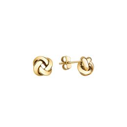 Vivance Damen Paar Ohrstecker "375/- Gelbgold glanz Knoten", one-size, Gold, gelb, Gold, Ohrringe