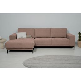 Ecksofa OTTO HOME, B:280cm H:85cm T:152cm, braun, 90% PES, 10% NY, Wohnzimmer, Sofas, "Xander, L-Form", Breite 280 cm, Soft-Touch Chenille, schwarze