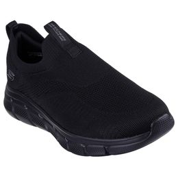 Skechers Herren Slip-On Sneaker "BOBS B FLEX-", Gr. 47,5, schwarz, Textil, unifarben, Schuhe, Slipper, Freizeitschuh, Halbschuh mit d&auml;mpfendem Memory